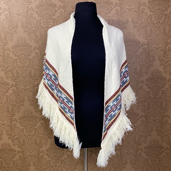 Vintage | Jackets & Coats | Vintage 6s 70s Tribal Aztec Print Fringe ...